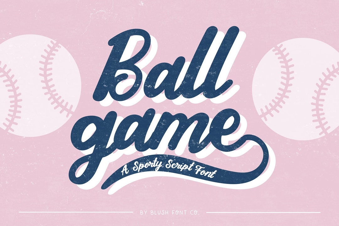 INSTANT .OTF DOWNLOAD "ballgame" Bold Sports Script Font, College Font ...