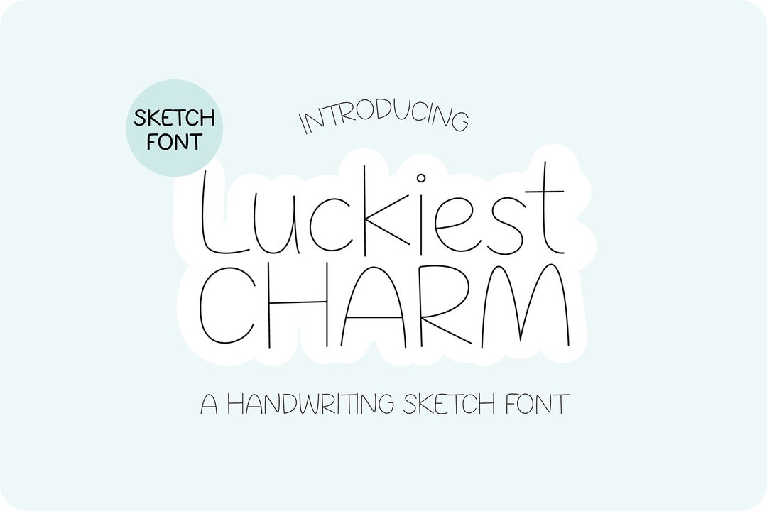 INSTANT .OTF and SVG Font Download luckiest Charm Sketch Sketch Font ...