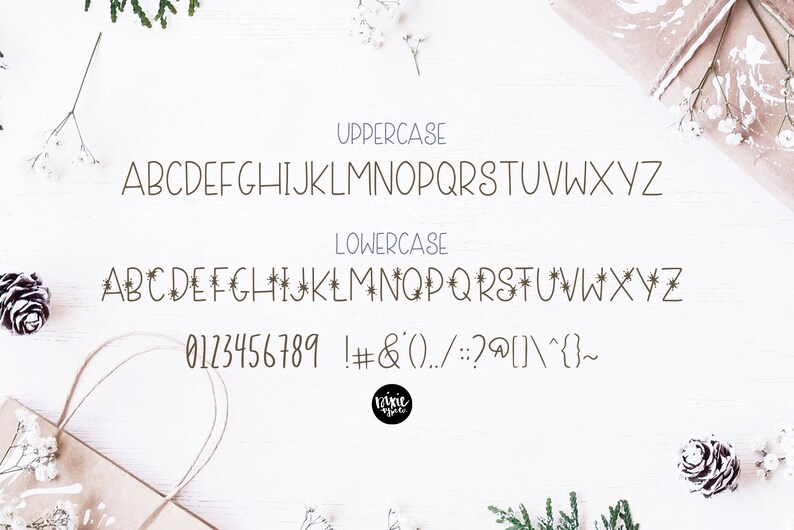 Instant .OTF Font "snowflake" Christmas/winter Font, Snowflake Font ...