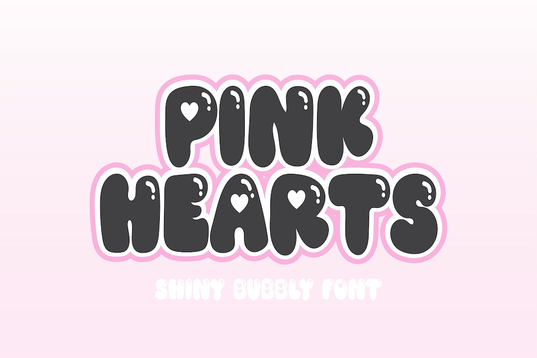 Instant .OTF Font "pink Hearts" Retro Valentine Font, Boho Fonts ...