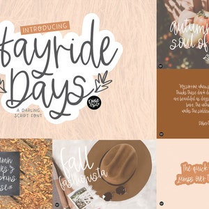 Autumn Font Bundle, .OTF Installable Fonts, Autumn Breeze, Cursive ...
