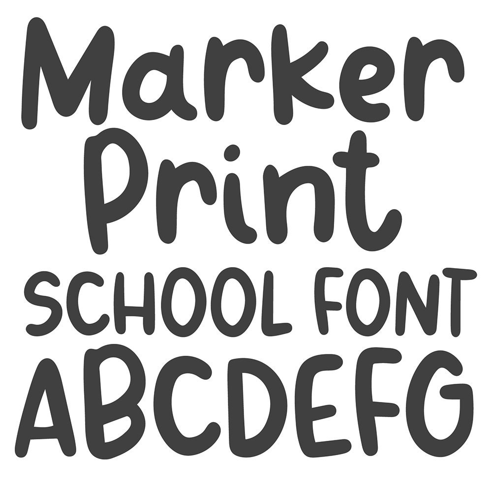 Drawing & Illustration back to school font cute fonts school font ...