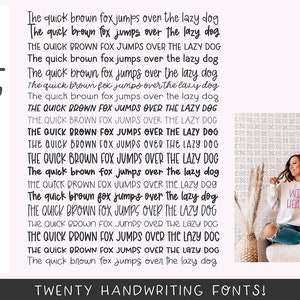 20 FONTS! Handwriting Font Bundle Vol. 2, Font Bundle for Cricut ...