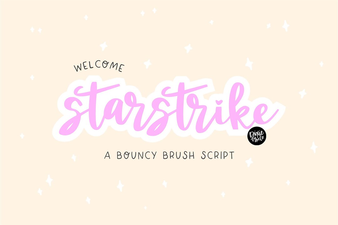 INSTANT .OTF DOWNLOAD "starstrike" Font File, .otf File, Script, Bold ...