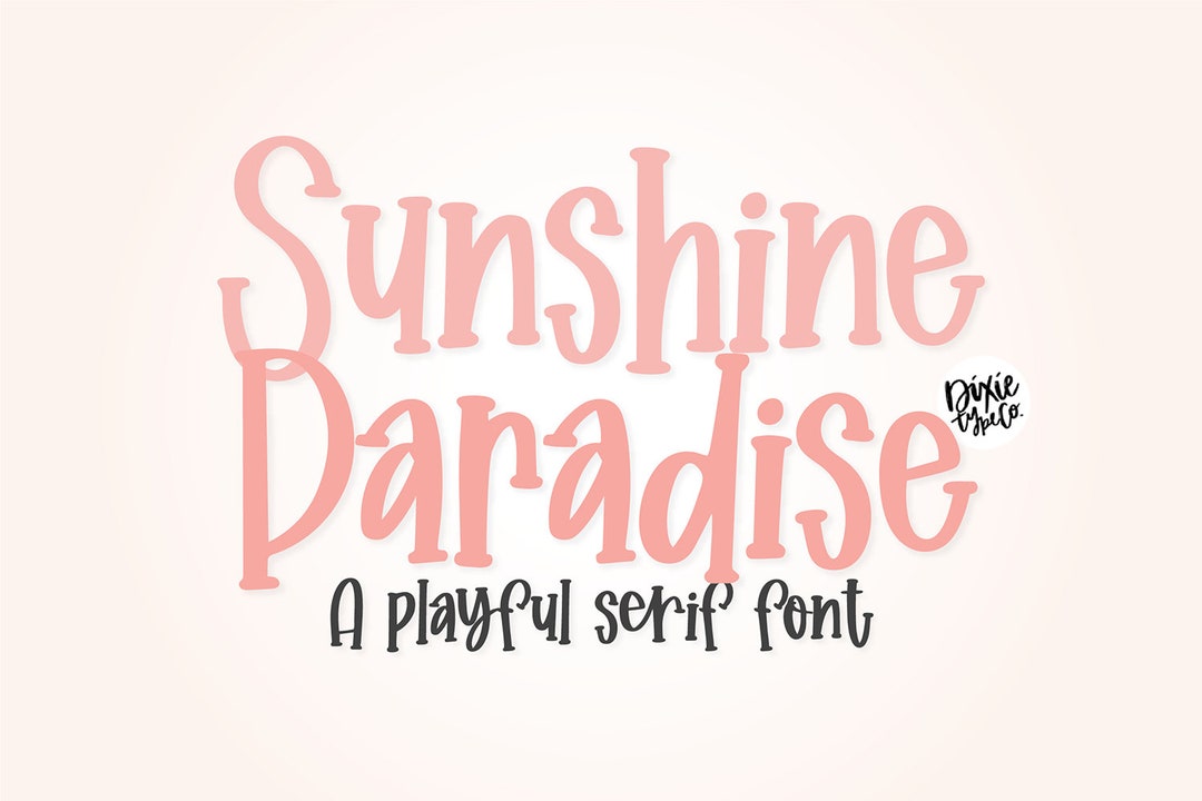 Instant .OTF Font "sunshine Paradise" Brush Font, Cute Fonts, Brush ...