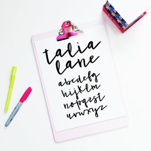 SVG Font INSTANT DOWNLOAD talia Lane Svg, Script Cut File, Cursive Font ...