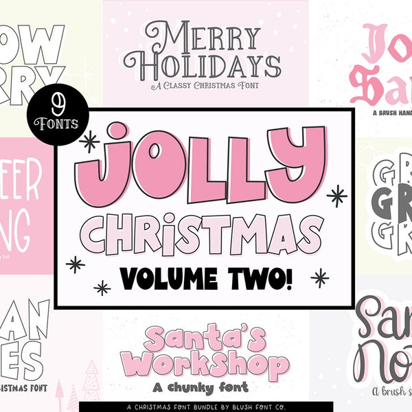 Christmas Font - Etsy