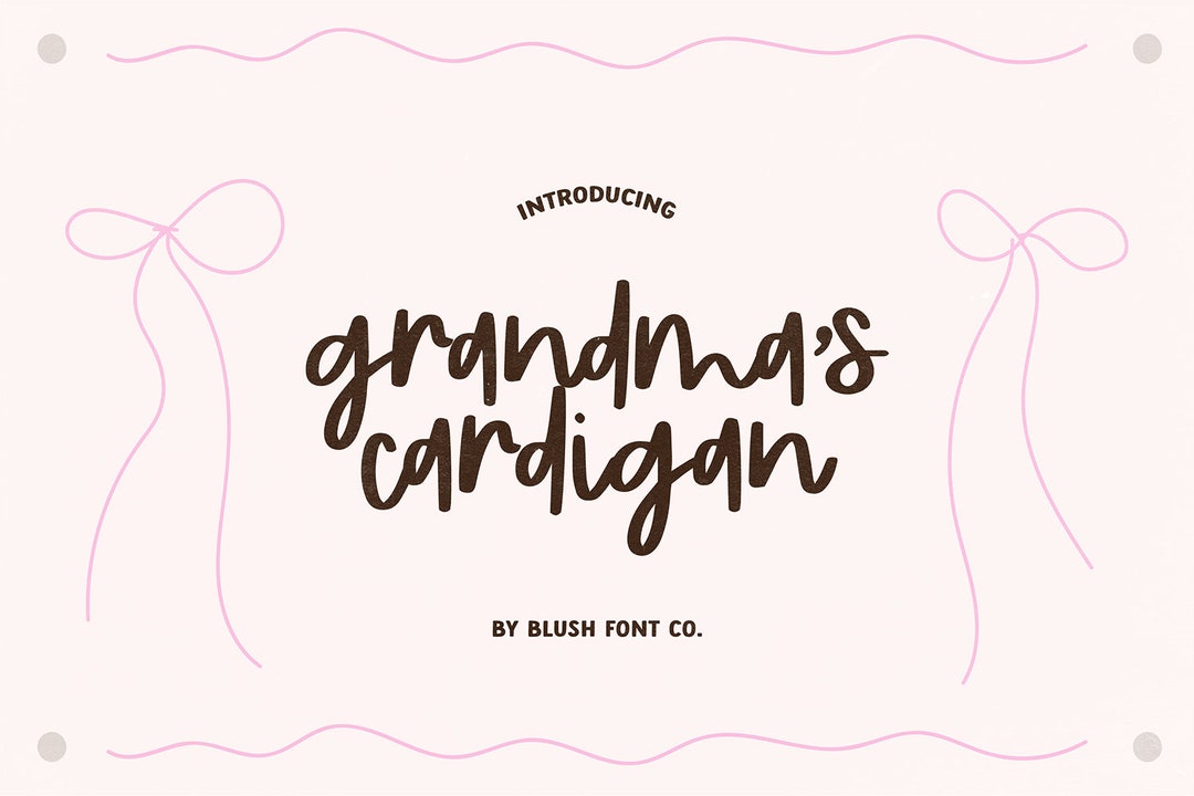 Instant .OTF Font "grandma's Cardigan" Signature Brush Font, Coquette ...