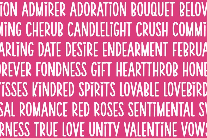 Instant .OTF Font "cupid's Candies" Block Valentines Font,. Cute ...