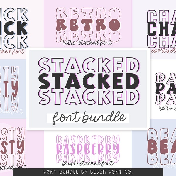 Stacked Font - Etsy