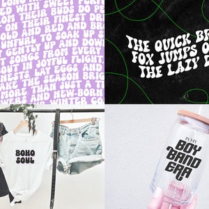 Y2K Retro Font Bundle Vol 1, Font Bundle for Cricut, Y2k Aesthetic ...