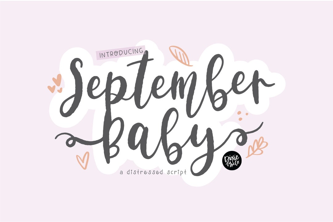 INSTANT .OTF DOWNLOAD "september Baby" a Fall Farmhouse Brush Font ...