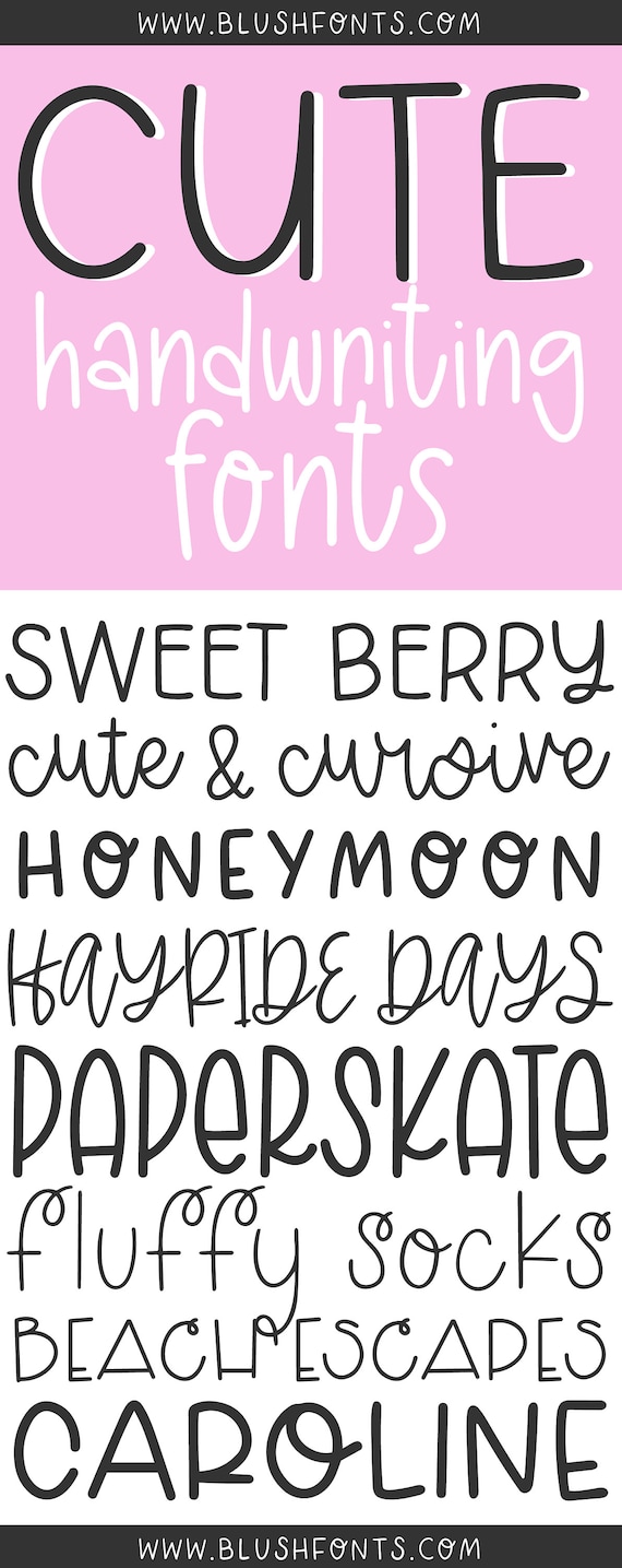 Cute Cursive Handwriting Fonts