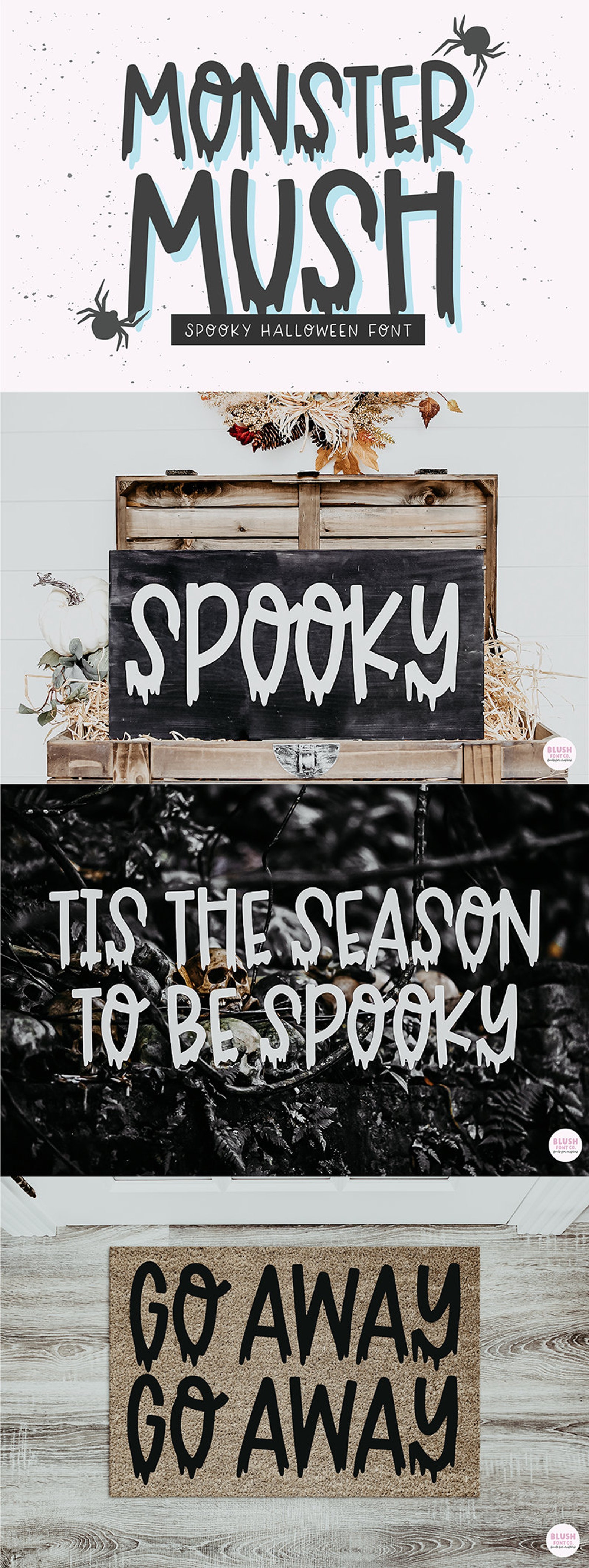 Instant .OTF Font DOWNLOAD monster Mush Halloween - Etsy