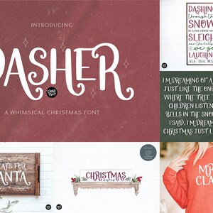 Farmhouse Christmas Font Bundle, .OTF Installable Fonts, Christmas ...