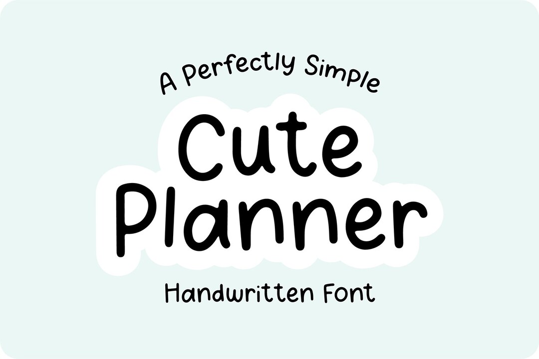 Instant .OTF Font "cute Planner" Handwriting Font, Goodnotes Fonts ...