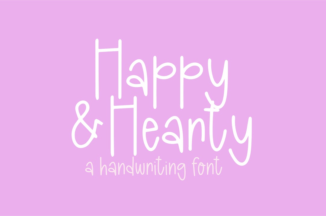 Instant .OTF Font happy & Hearty Handwriting Font, Goodnotes Fonts ...