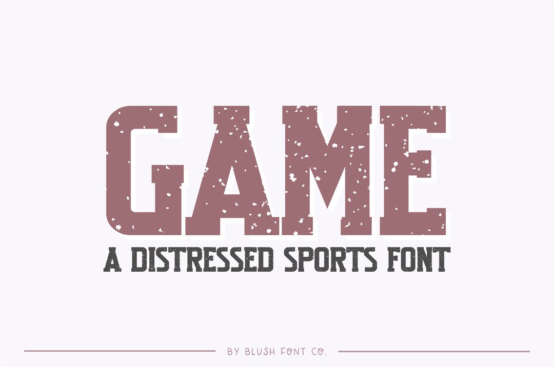 INSTANT .OTF DOWNLOAD "game" Distressed Bold Sports Font, College Font ...