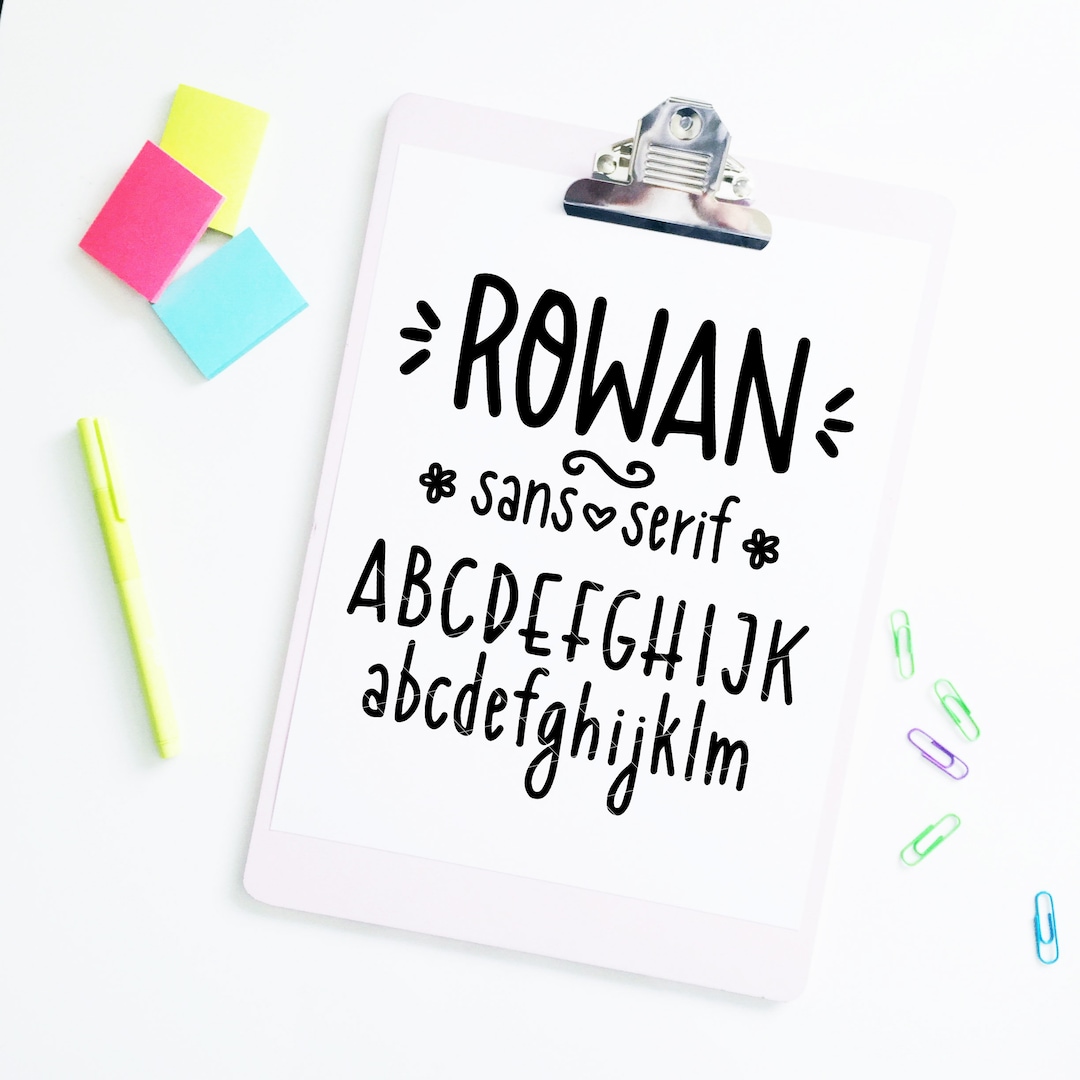 SVG Font INSTANT DOWNLOAD "rowan Sans Serif" Svg, Cut File, Monogram ...