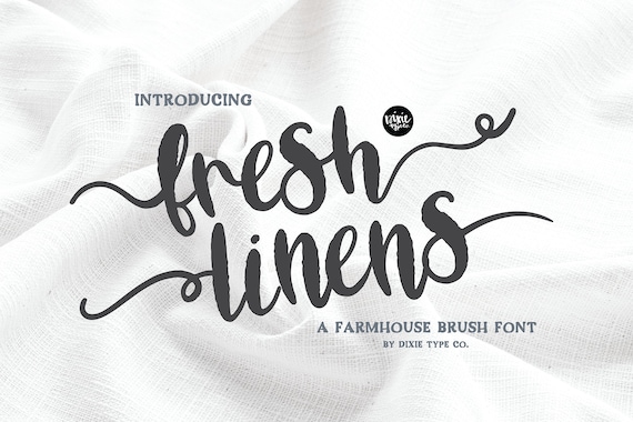 INSTANT .OTF DOWNLOAD fresh Linens a Farmhouse - Etsy