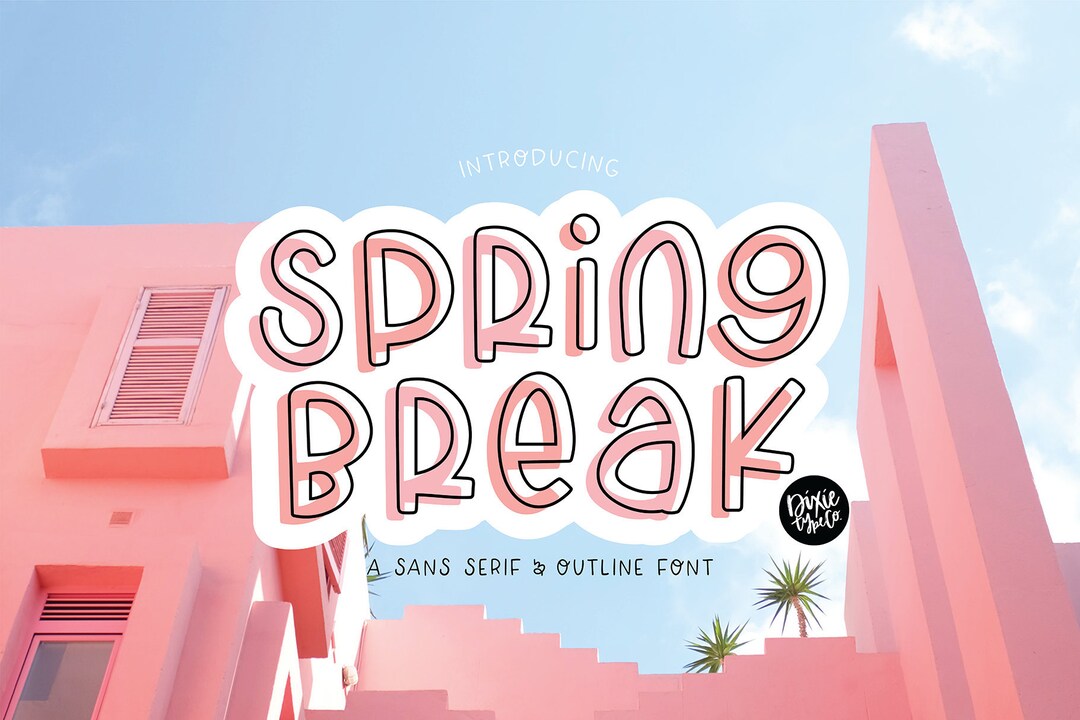 INSTANT .OTF DOWNLOAD "spring Break" Installable Font File, Decorative ...