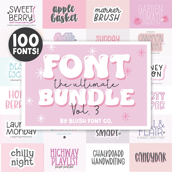 Font Bundle - Etsy