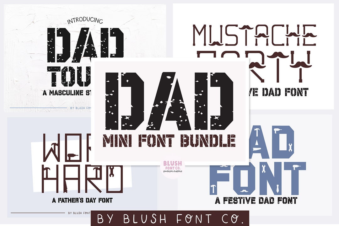 DAD FONT BUNDLE .otf Father's Day Fonts, Dad Fonts, Masculine Fonts ...