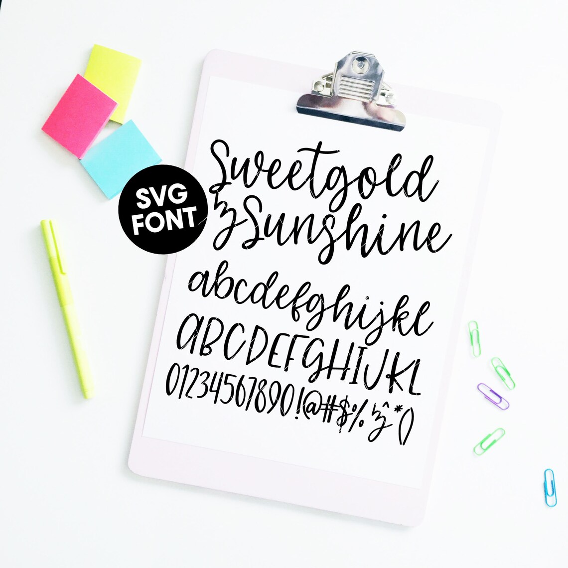 SVG Font INSTANT DOWNLOAD sweetgold & Sunshine - Etsy