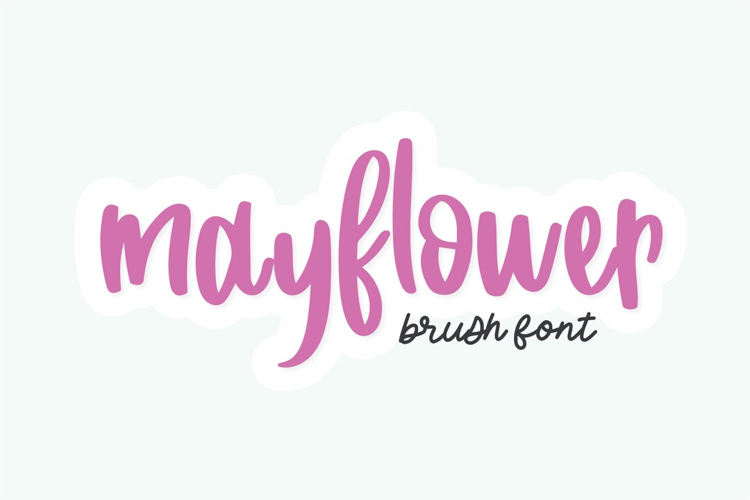 Instant .OTF Font "mayflower" Brush Font, Cute Fonts, Brush Fonts ...