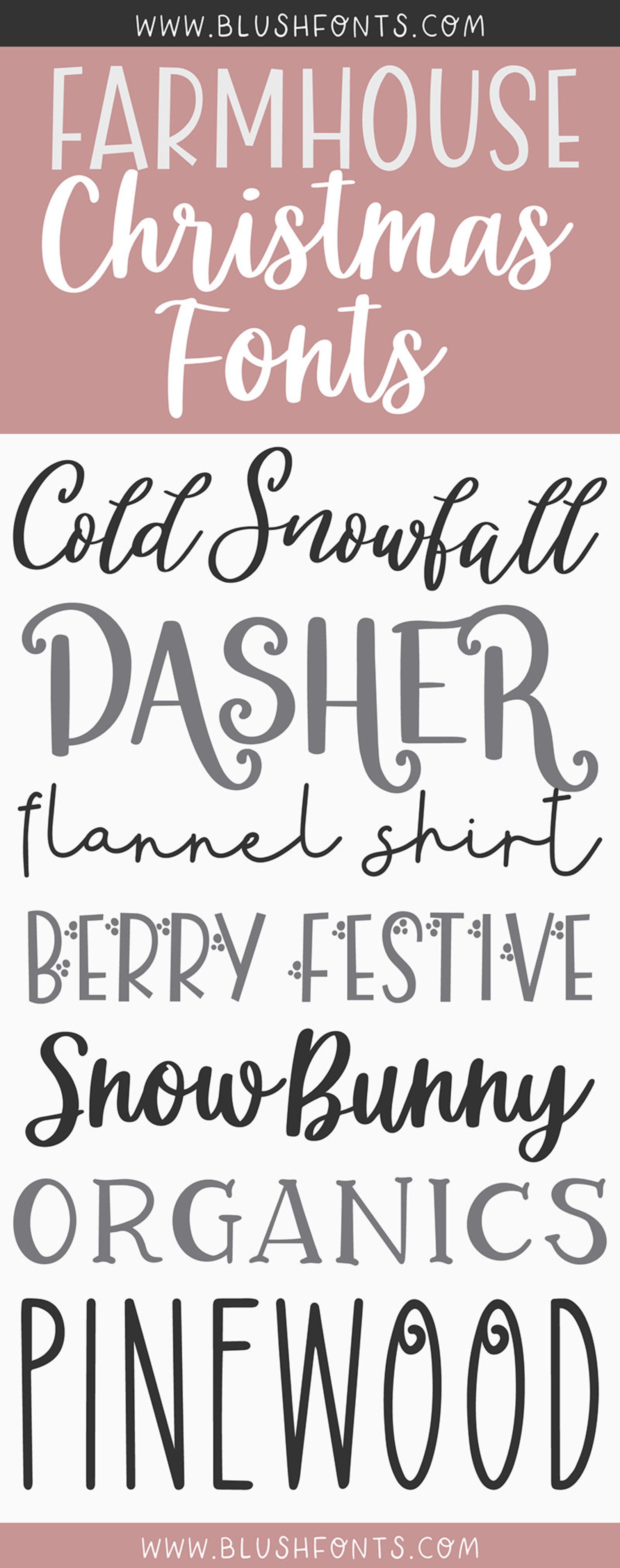 Farmhouse Christmas Font Bundle .OTF Installable Fonts - Etsy