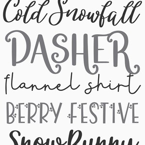 Farmhouse Christmas Font Bundle, .OTF Installable Fonts, Christmas Fonts, Cursive Fonts, Font ...