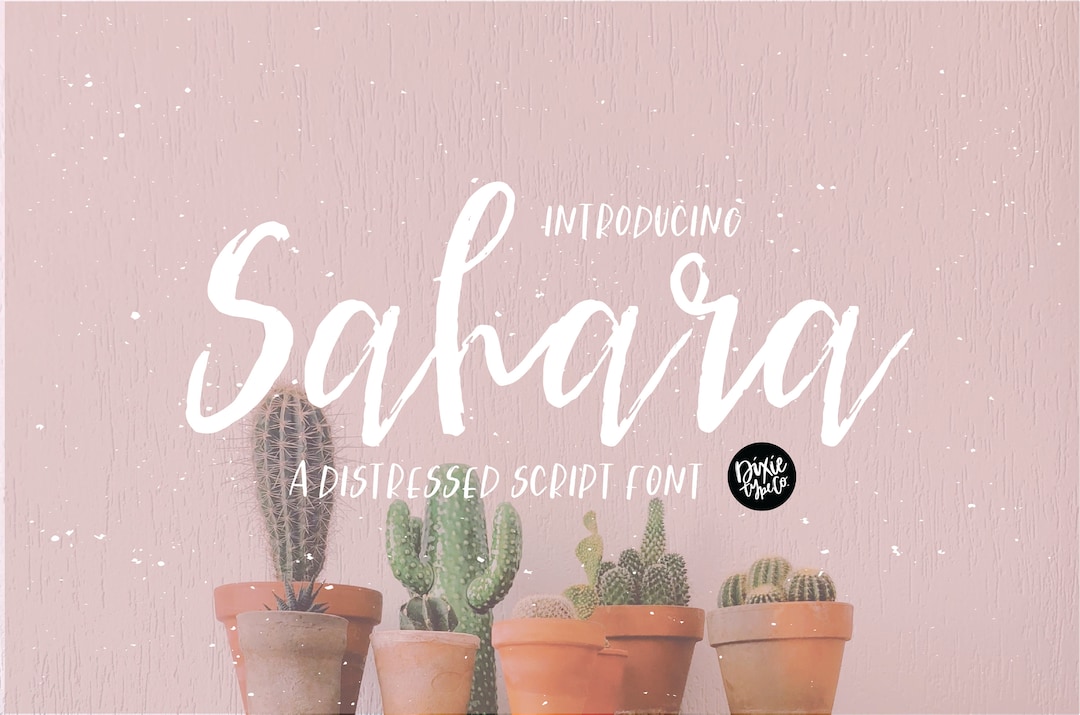 INSTANT .OTF DOWNLOAD "sahara" Font File, .otf File, Distressed Script ...