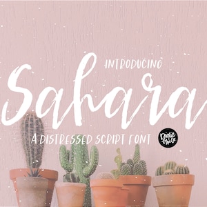 INSTANT .OTF DOWNLOAD "sahara" Font File, .otf File, Distressed Script ...