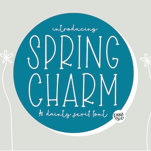 INSTANT .OTF DOWNLOAD "spring Charm" Installable Font File, Tall Thin ...