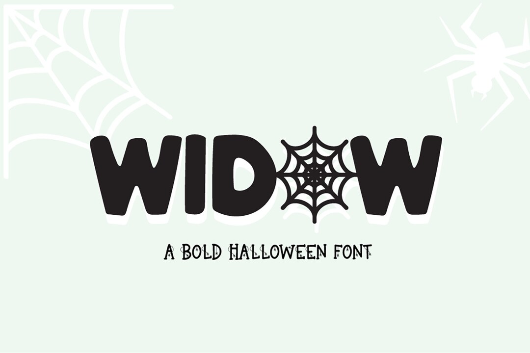 Instant .OTF Font DOWNLOAD "widow" Halloween Block Font, Spider Fonts ...