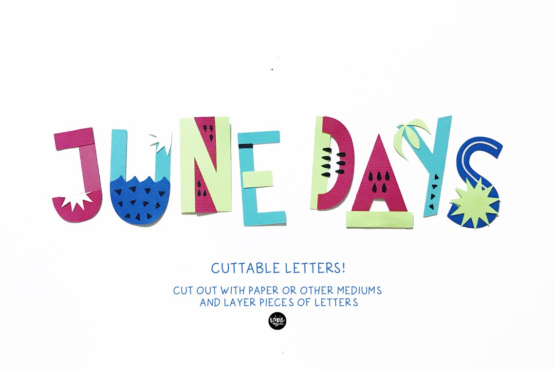 SVG Font + Installable Opentype Font" June Days" Svg, Bold Decorative ...