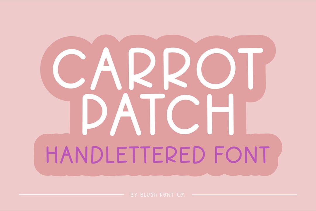 Instant .OTF Font "carrot Patch" Handwriting Font, Cute Fonts, Girly ...