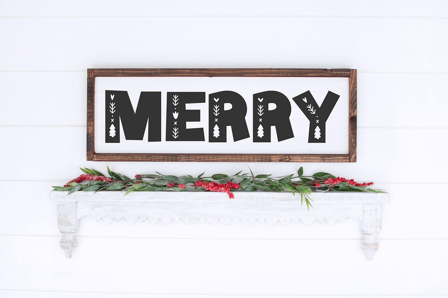 Christmas/winter Font "fir Tree" Scandinavian Display Font, Bold ...