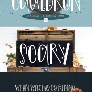 Instant .OTF Font DOWNLOAD "magic Cauldron" Halloween Witch Font ...