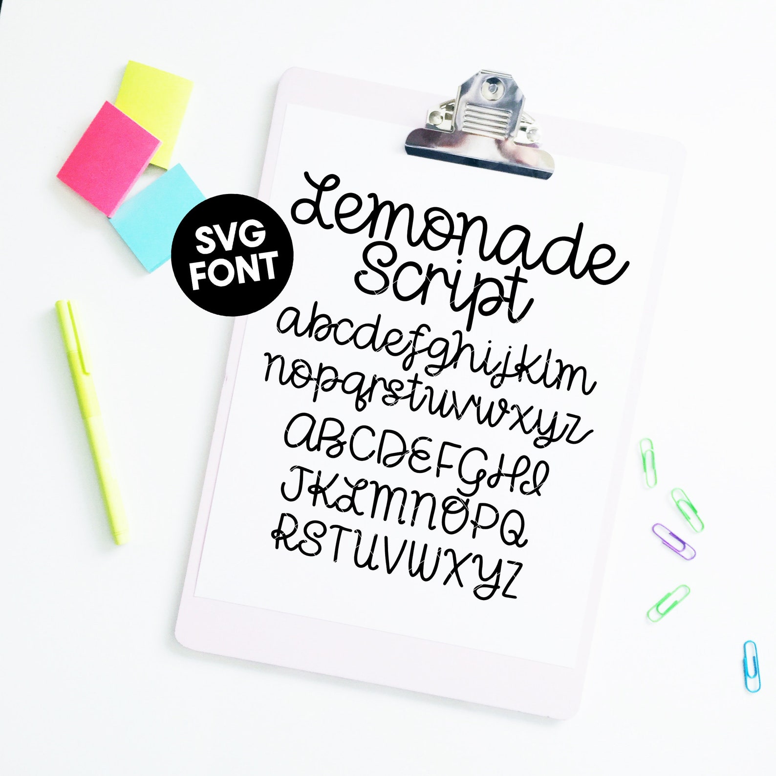 SVG Font INSTANT DOWNLOAD lemonade Script Svg - Etsy