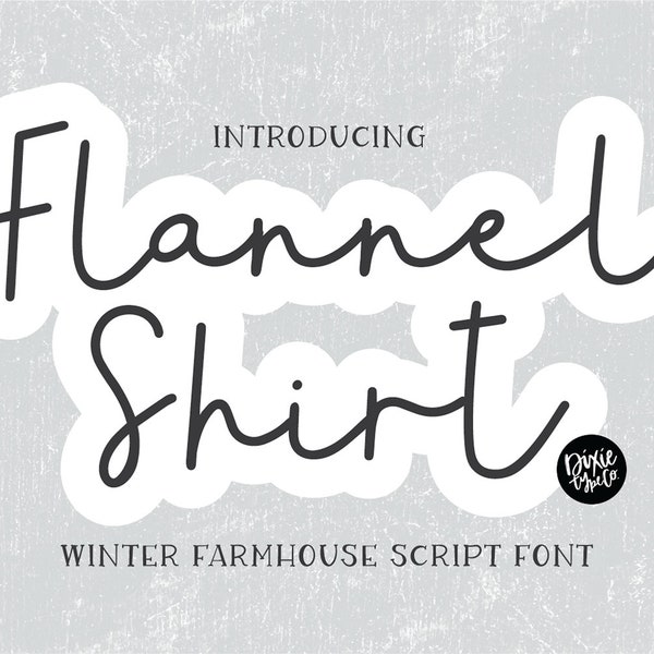 Flannel Font - Etsy