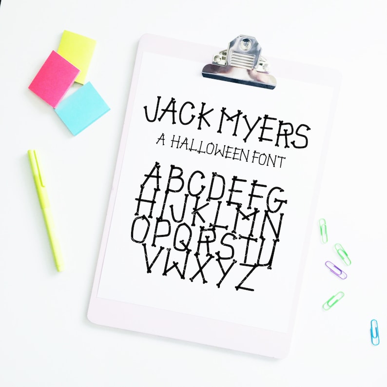 SVG Font INSTANT DOWNLOAD jack Myers Bones Hand - Etsy