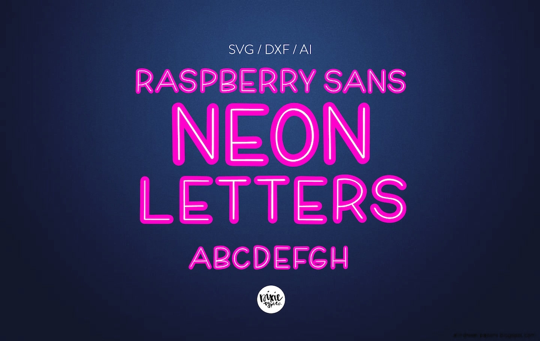 Letter Set INSTANT DOWNLOAD "neon Letters" Svg, Bold Decorative Font ...