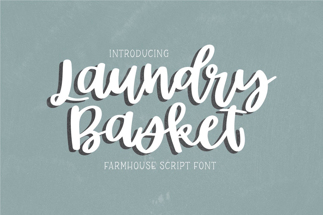 INSTANT .OTF DOWNLOAD "laundry Basket" Font File, Farmhouse Script ...