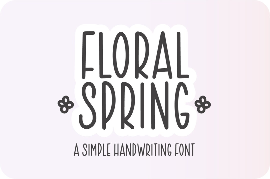 Instant .OTF Font "floral Spring" Handwriting Font, Goodnotes Fonts ...
