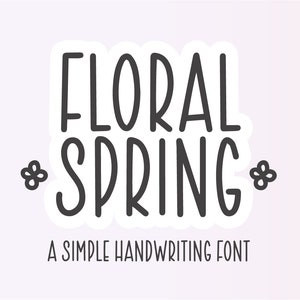 Instant .OTF Font "floral Spring" Handwriting Font, Goodnotes Fonts ...