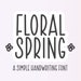 Instant .OTF Font "floral Spring" Handwriting Font, Goodnotes Fonts ...