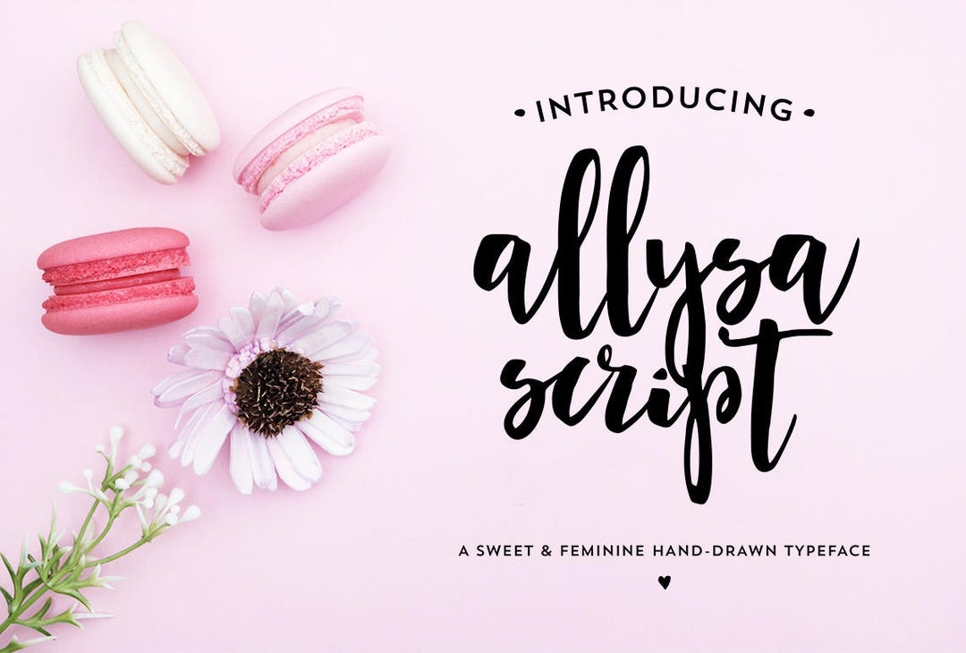 INSTANT .OTF DOWNLOAD "allysa Script" Font File, .otf File, Script ...