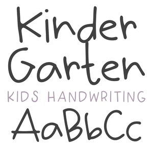 Instant .OTF Font "kindergarten" Kids Handwriting Font, Cute Fonts ...