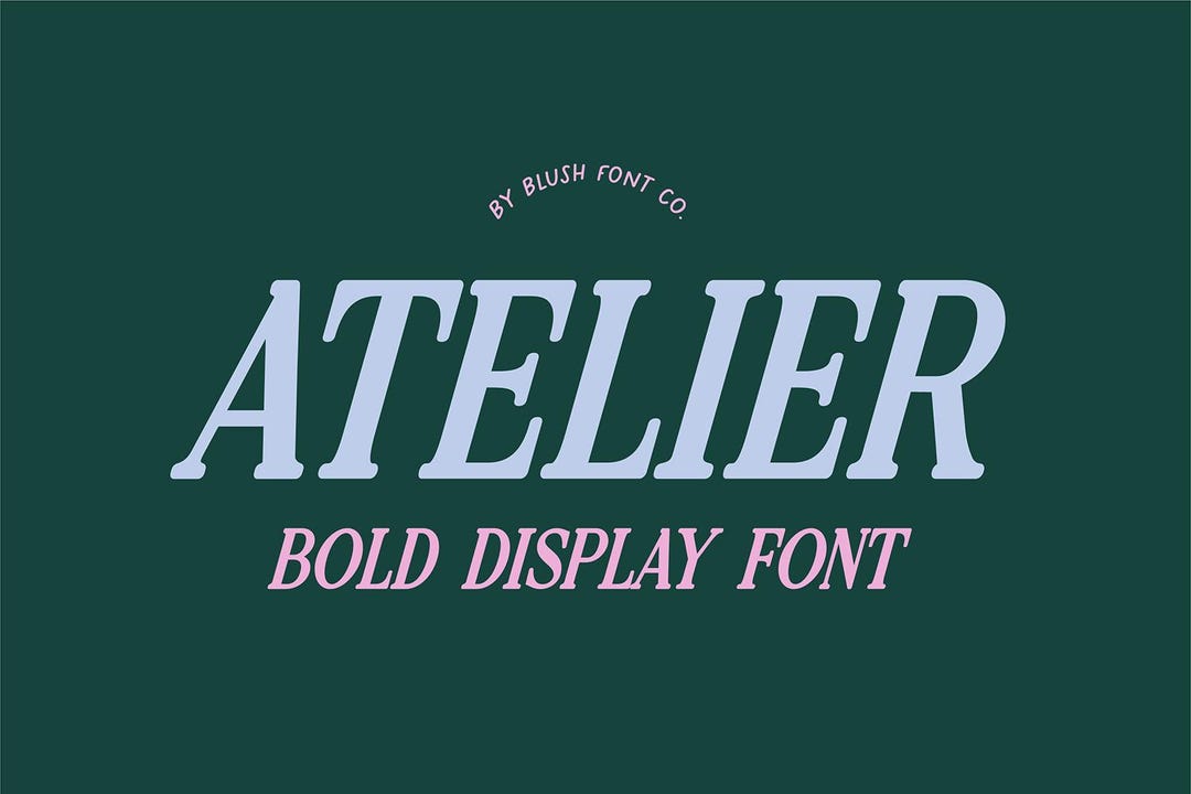 Instant .OTF Font "atelier" a Bold Classic Italic Serif Display Font ...
